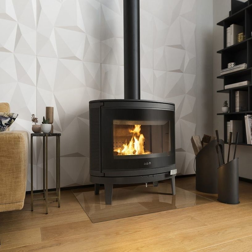 Salamandra a lenha - IKARI - DEVILLE - 9 kW / de instalação livre ...