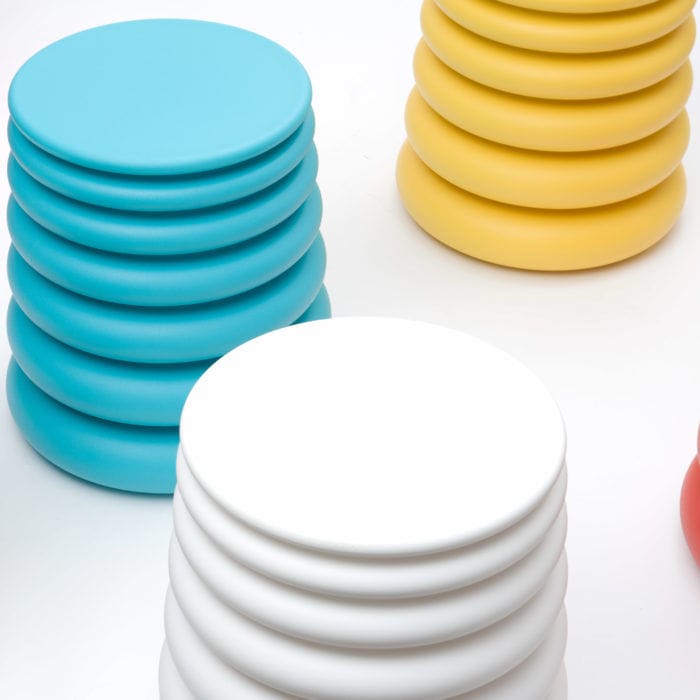 Puff contemporâneo - DALEK - SOCA - em tecido / em polietileno / redondo