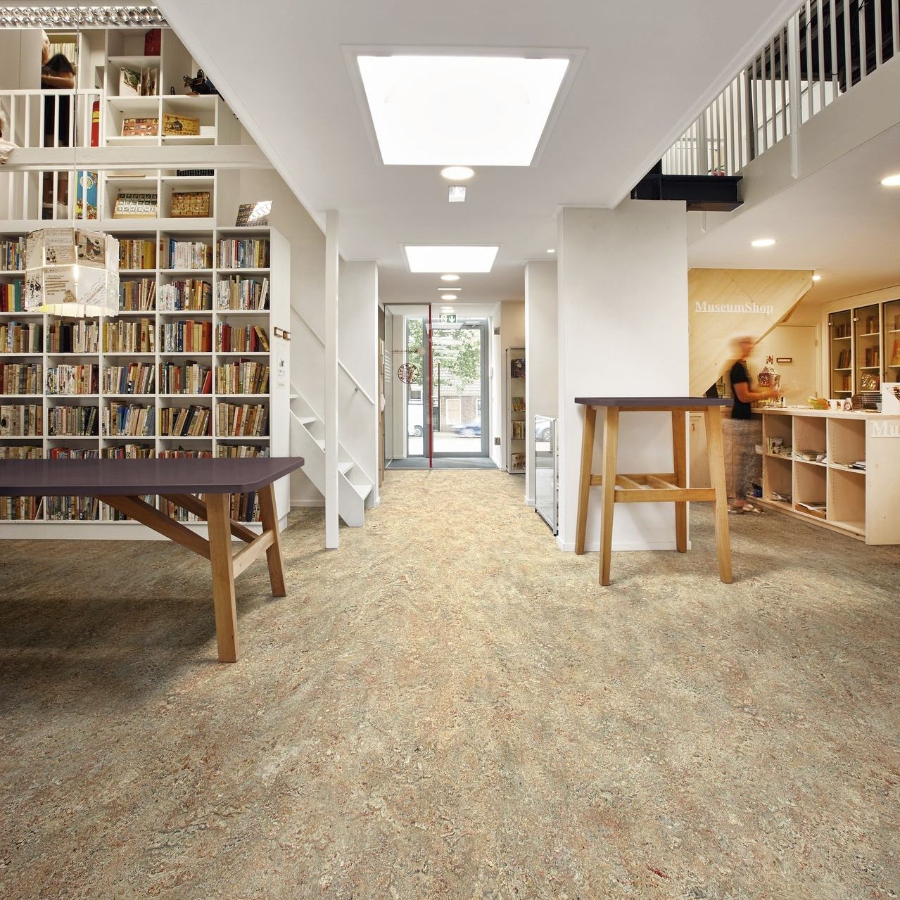 Revestimento de piso em linóleo natural - MARMOLEUM MARBLED - Forbo ...