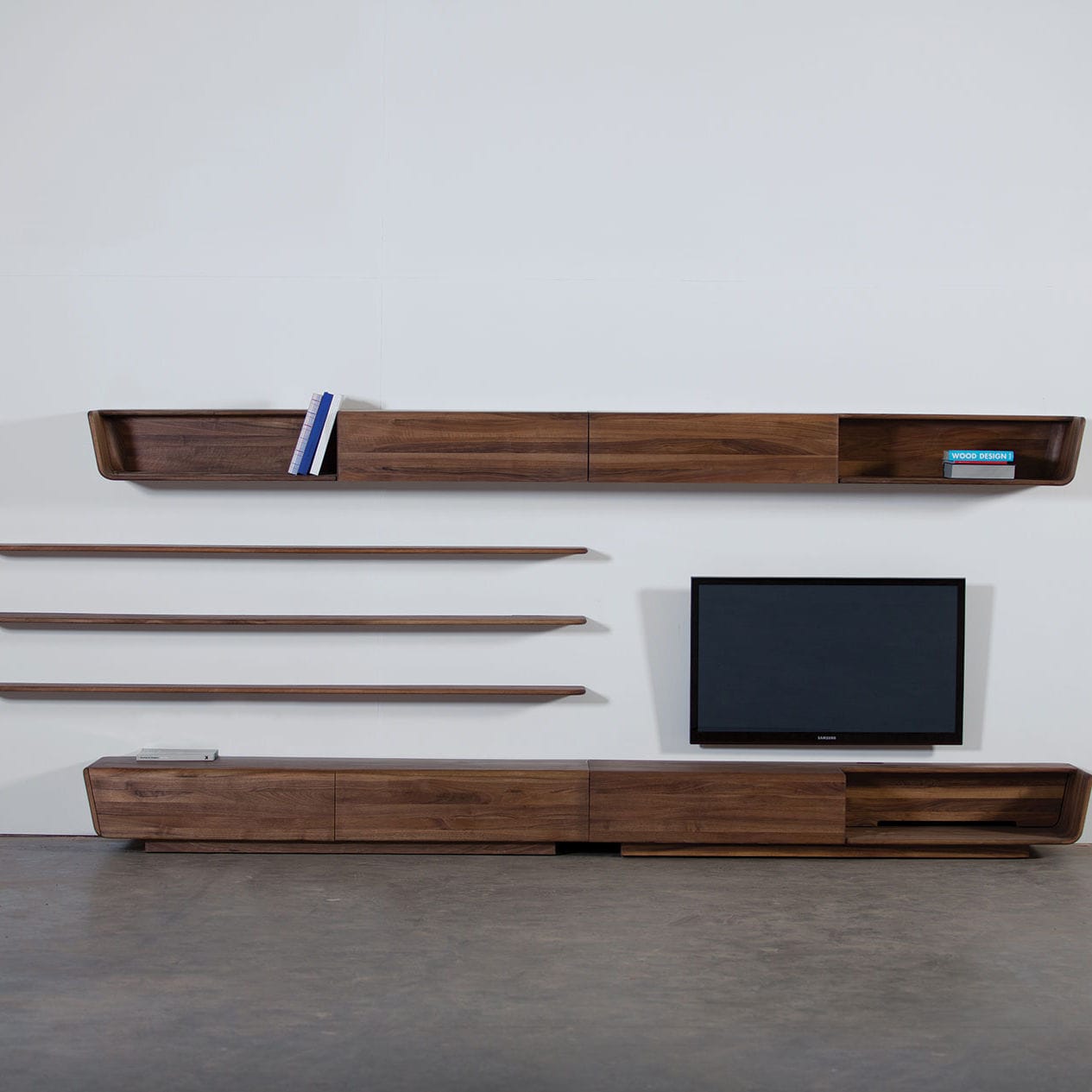 Móvel de parede contemporâneo para TV - LATUS - Artisan Solid Wood ...