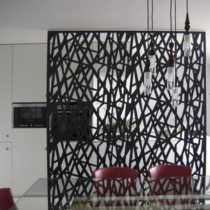 Biombo de design original - BPLAN - metálico / para edifício de uso ...