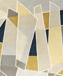 Tapete contemporâneo - Manchurian Cranes Indigo - Tapis Rouge ...