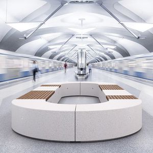 Banco para espaço público contemporâneo - RING WOODEN SEAT - BELLITALIA ...
