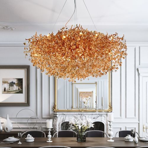 Lustre contemporâneo - LINE VITORIA - K-LIGHTING - em cristal / em ...