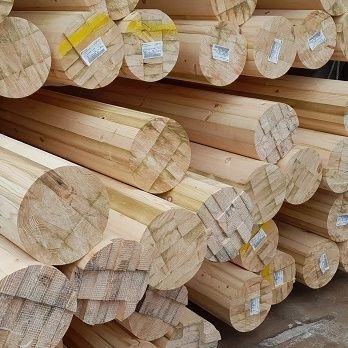 Pilar em pinho - Woodspars - em acácia / em abeto / em abeto de Douglas