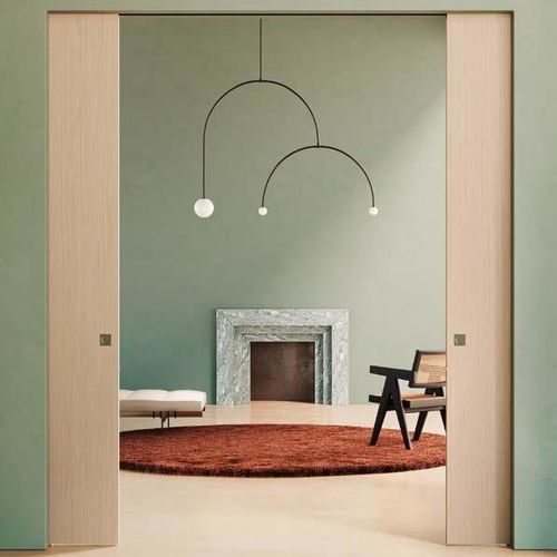 Porta interna - FLUA - SCRIGNO - em madeira / em laminado / de correr