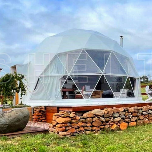 Domo em vidro - 8M GLAMPING DOME - Shelter Dome - em aço / curvo / com ...