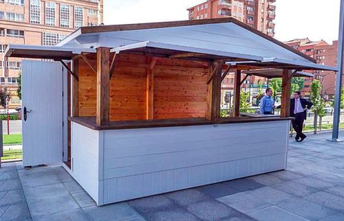 Quiosque da linha comercial - TOLEDO - Maderas Menur - para ambiente externo / em madeira / modular