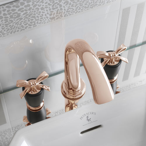 Misturador bicomando para lavatório - AQUADOLCE - PETRACER'S CERAMICS - de bancada / metálico ...